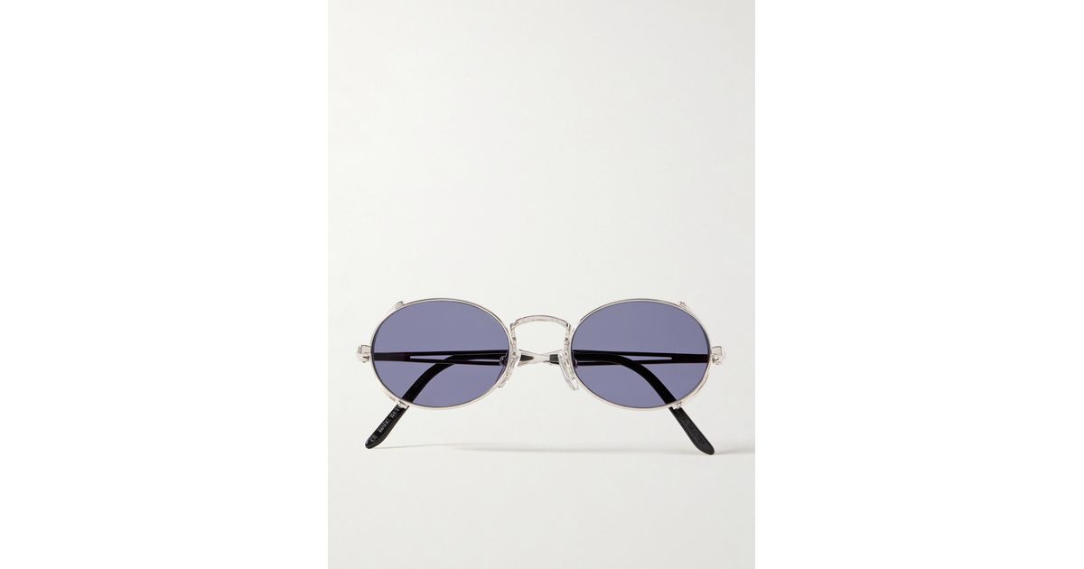 Jean Paul Gaultier Oval-Frame-Tone Sunglasses in Blue | Lyst
