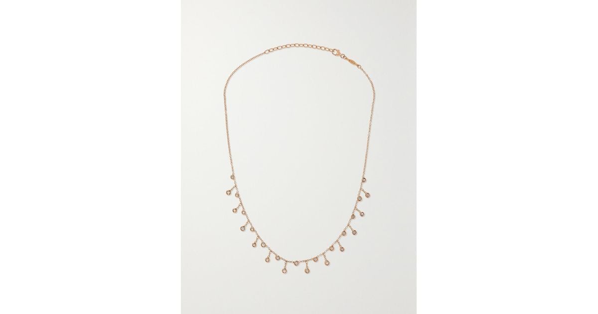 Jacquie Aiche 14-Karat Rose Diamond Necklace in Natural | Lyst