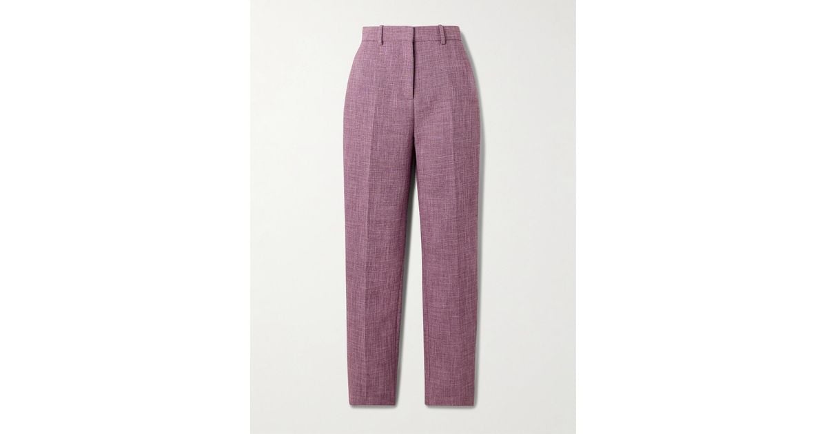 Calvin Klein Lucia Cotton-Blend Skinny Pants in Purple | Lyst UK