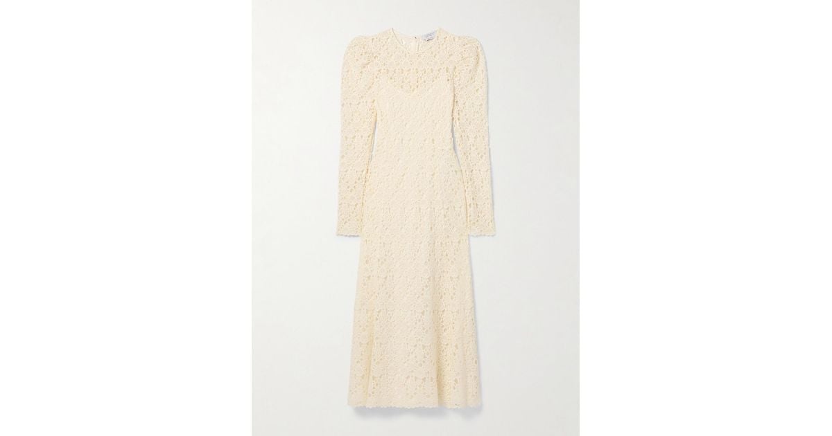 Gabriela Hearst Lana Cashmere Lace Maxi Dress in Natural | Lyst