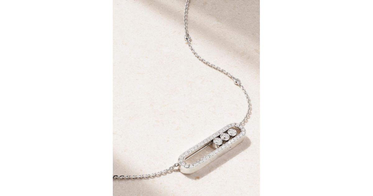 Messika Move 18-Karat Diamond Necklace in Natural | Lyst