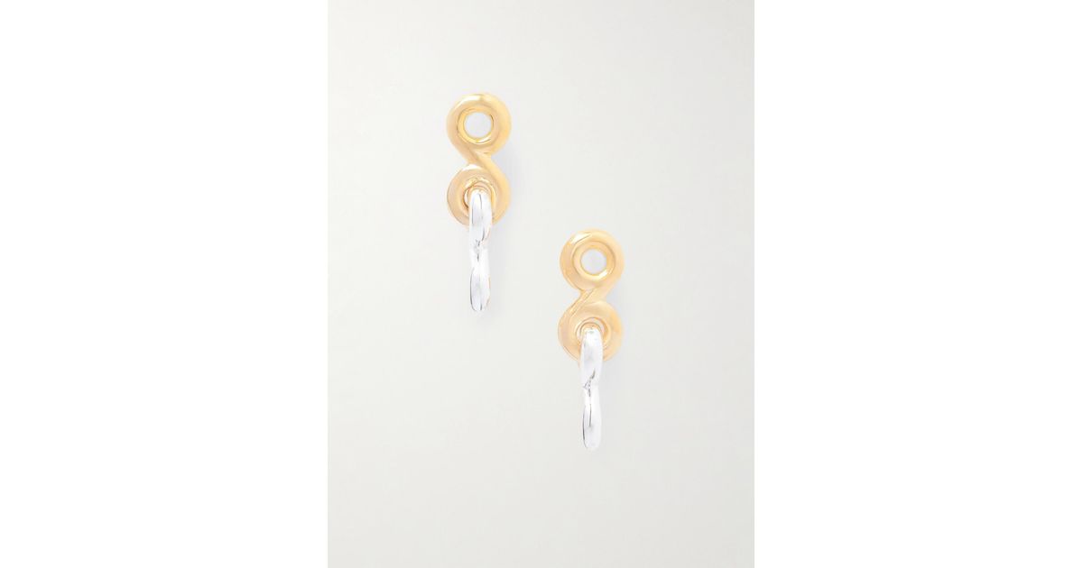 Uncommon Matters Double-Loop Knot Vermeil And Earrings in White | Lyst UK