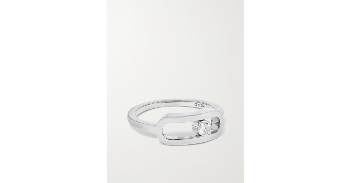 Messika Move Uno 18-Karat Diamond Ring in Natural | Lyst