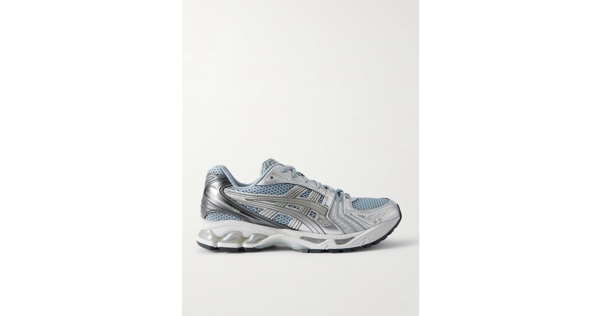 Asics Gel-Kayano 14 Metallic And Rubber-Trimmed Mesh Sneakers in Grey ...
