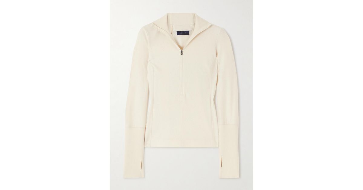 Sease Ariel Fleece Ski Top in Natural | Lyst UK