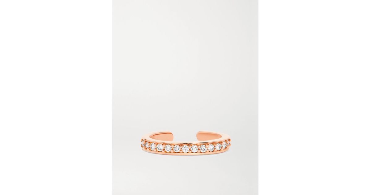Anita Ko 18-Karat Rose Diamond Ear Cuff in Pink | Lyst UK