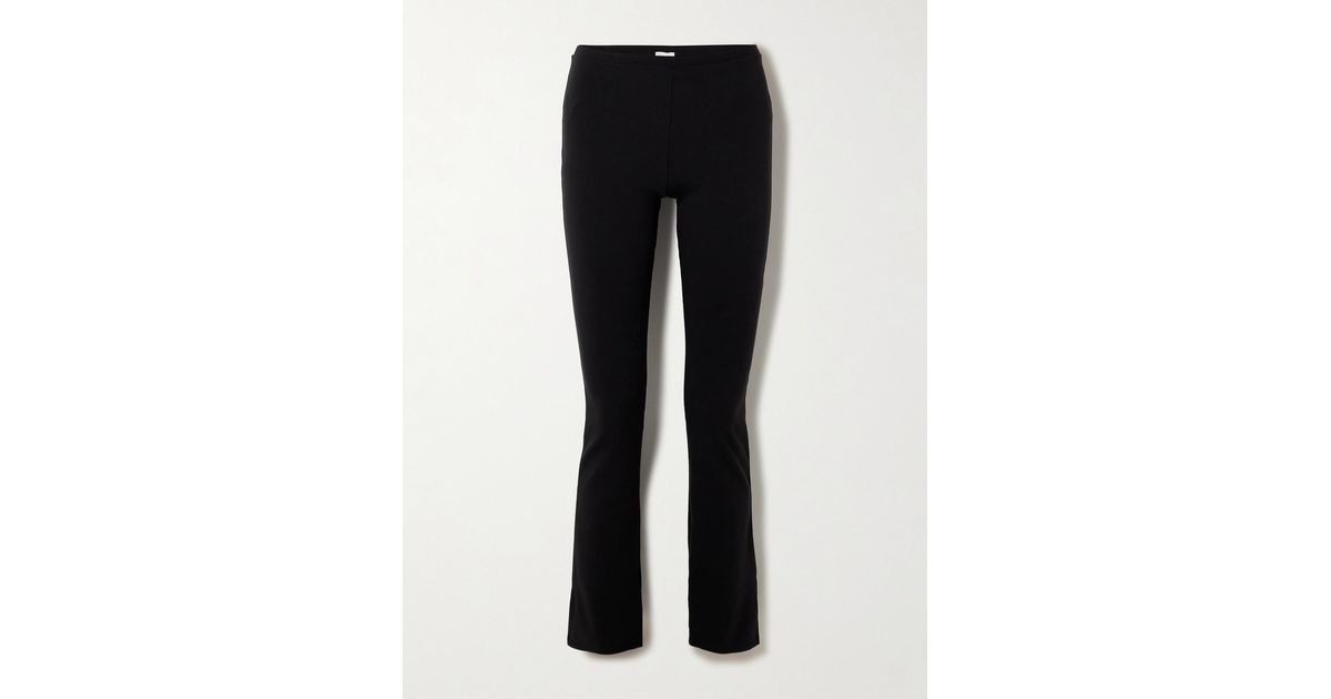 Skin Base Stretch Organic Pima Cotton-Jersey Flared Pants in Black | Lyst