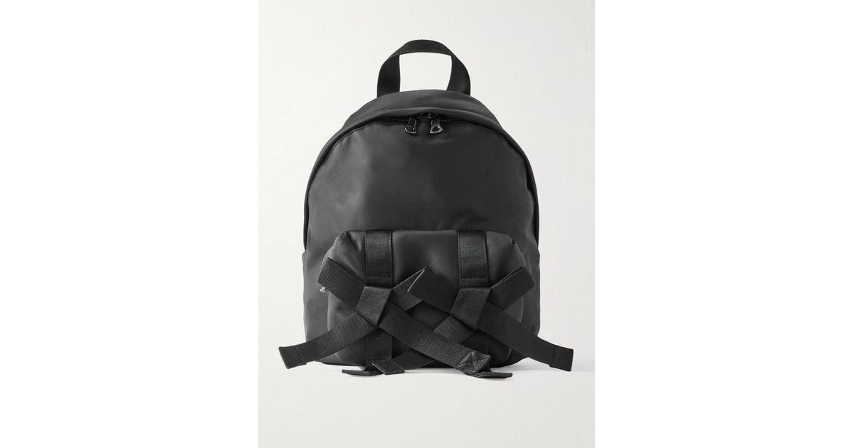 Simone Rocha Bow And Faux Pearl-Embellished Shell Backpack in Black | Lyst