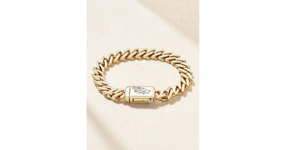 UNIFORM OBJECT Curb 18-Karat Diamond Bracelet in Metallic | Lyst