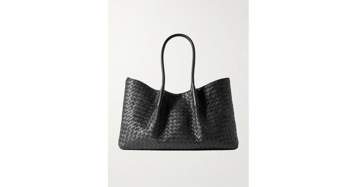 Bottega Veneta Pinacoteca Reversible Intrecciato Leather Tote in Black | Lyst