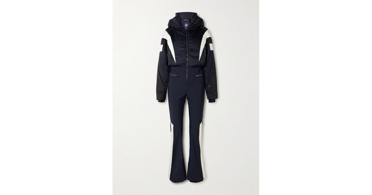 Fusalp Julienne Hooded Padded Paneled Ski Suit in Blue | Lyst