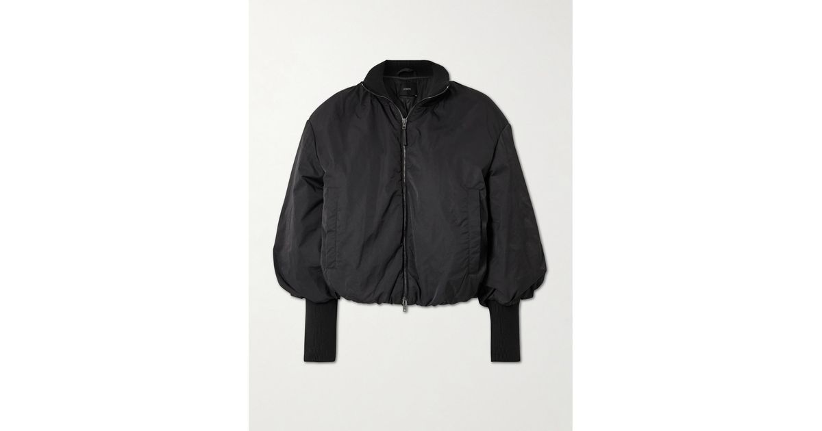 JOSEPH Bart Shell Bomber Jacket in Black | Lyst