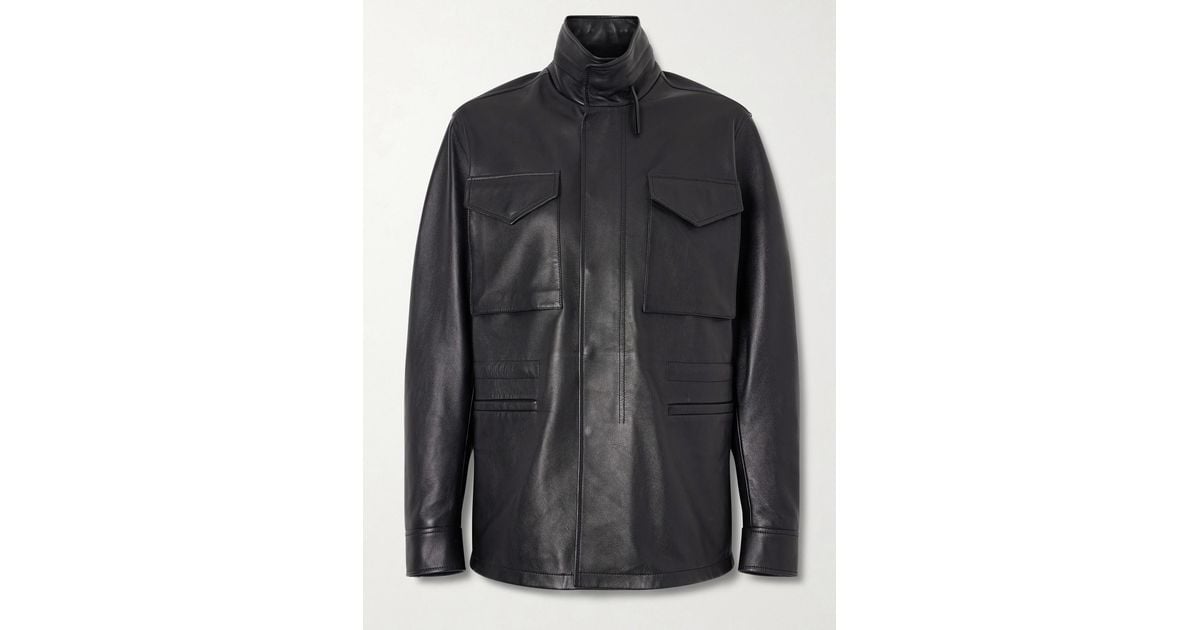 Gabriela Hearst Darwin Leather Jacket in Black | Lyst UK