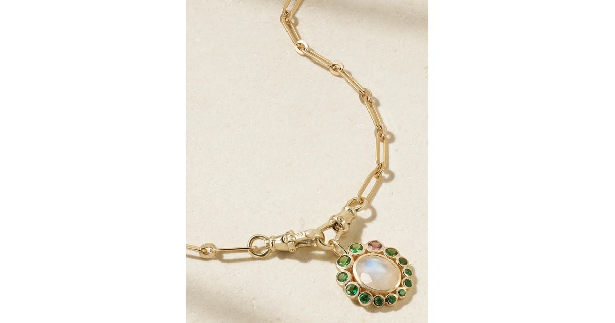 Pascale Monvoisin Jasmine 9-Karat Multi-Stone Necklace in Natural | Lyst