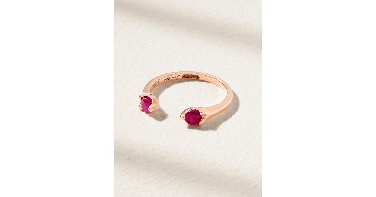 Anita Ko 18-Karat Rose Ruby Ring in Pink | Lyst