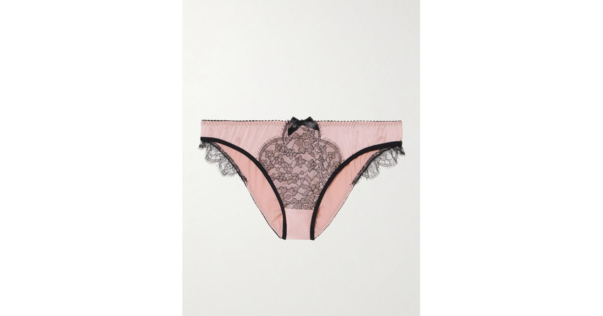 Agent Provocateur Sammi Bow-Embellished Leavers Lace-Trimmed Stretch ...