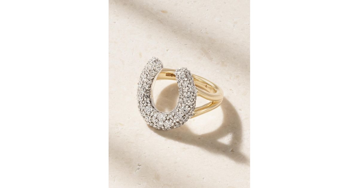 Lucy Delius 14-Karat And Diamond Ring in Natural | Lyst UK