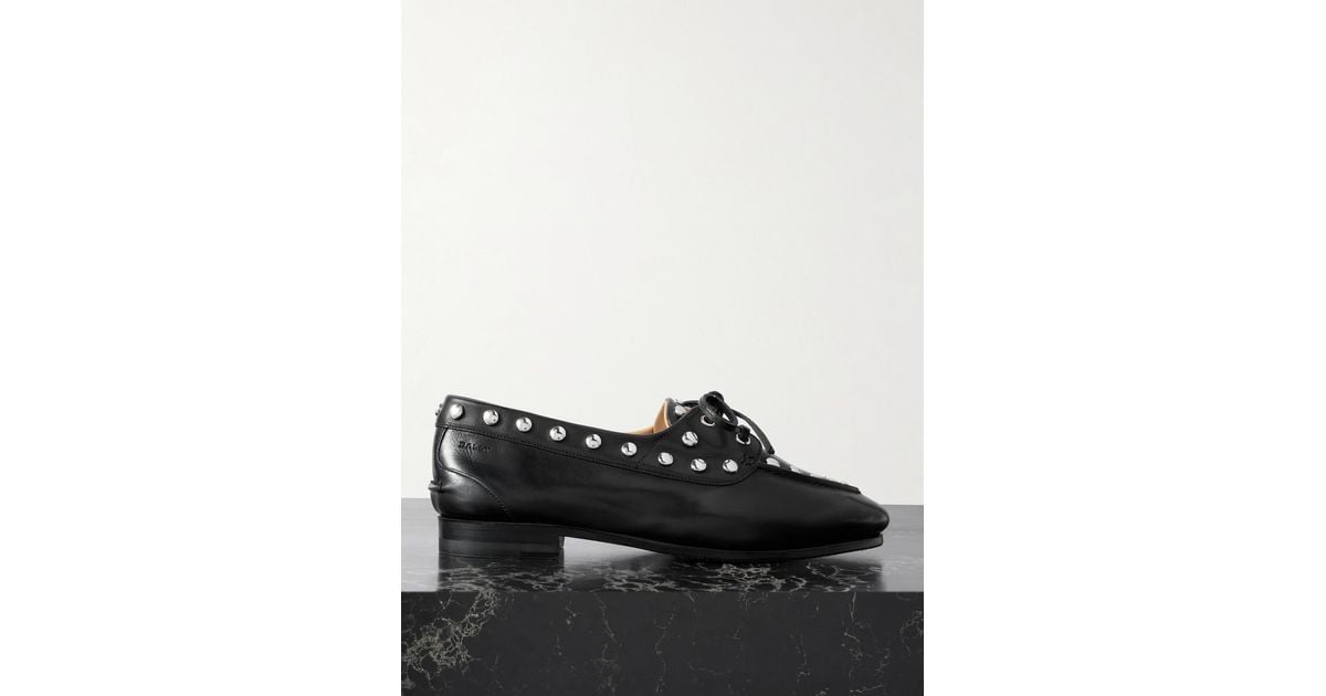 Bally Pathy Studded Leather Loafers in Black | Lyst