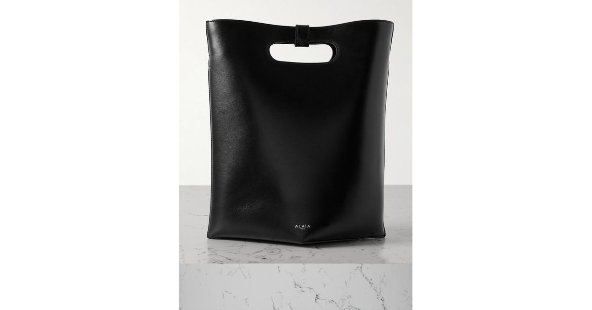 Alaïa Leather Tote in Black | Lyst