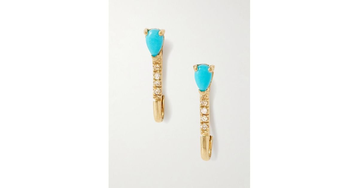 Loren Stewart Mini, And Diamond Earrings in Blue | Lyst UK