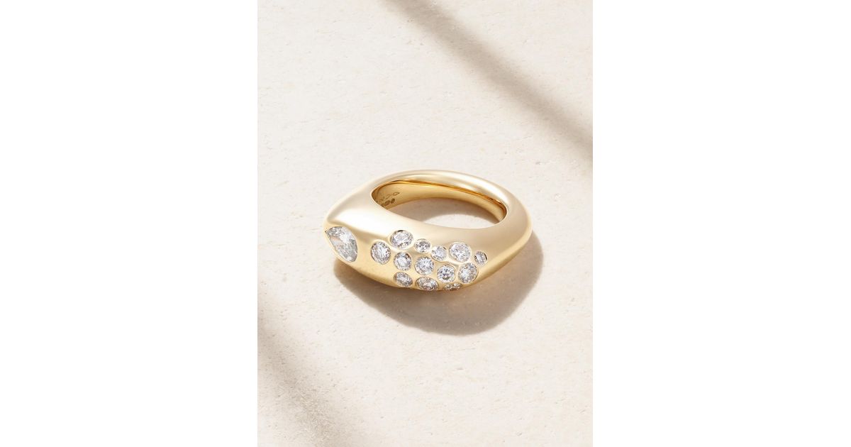 UNIFORM OBJECT Dowry 18-Karat Diamond Ring in Natural | Lyst
