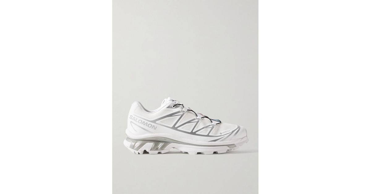 Salomon Xt-6 Gore-Tex Rubber-Trimmed Mesh Sneakers in White | Lyst