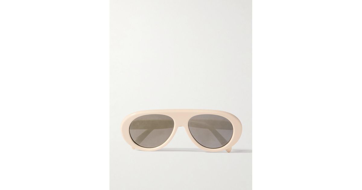 Celine Aviator-Style Acetate Sunglasses in Natural | Lyst