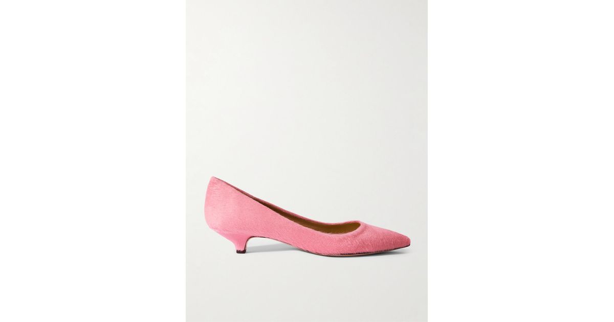 Jamie Haller Kitty Point Pony Hair Pumps in Pink | Lyst UK