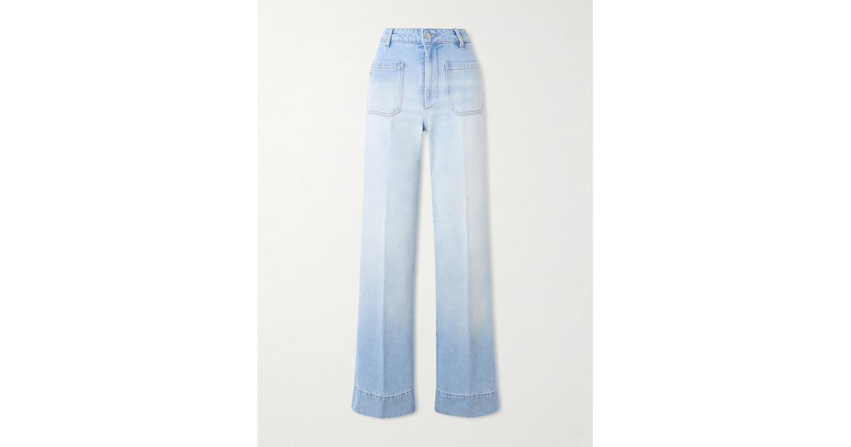 Victoria Beckham Alina High-Rise Wide-Leg Jeans in Blue | Lyst UK