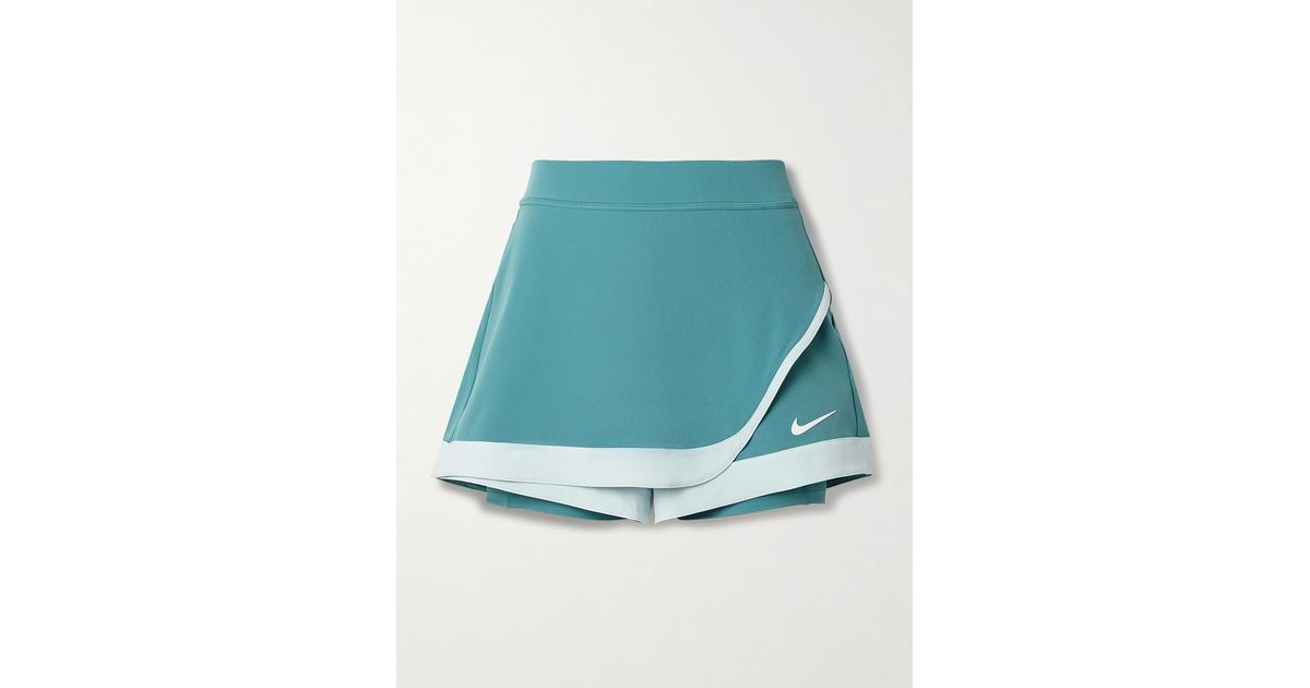 Nike Slam Asymmetric Dri-Fit Tennis Skort in Blue | Lyst