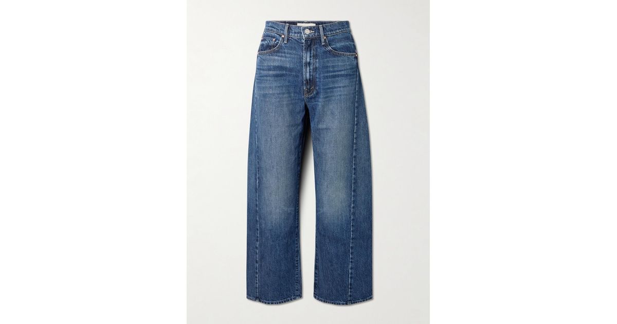 Mother The Half Pipe Ankle High-Rise Barrel-Leg Jeans in Blue | Lyst