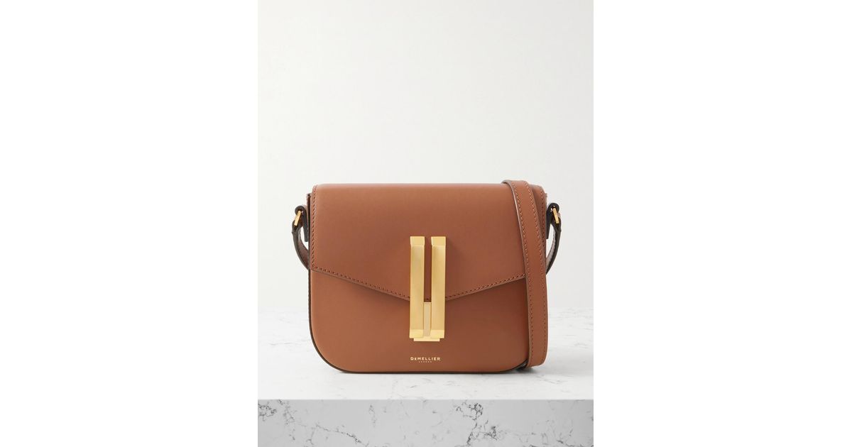 DeMellier The Vancouver Small Leather Shoulder Bag in Brown | Lyst