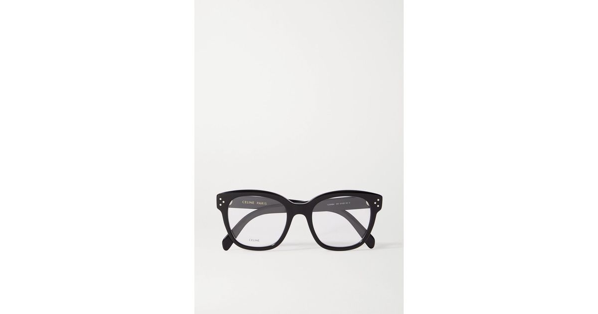 Celine Oversized Square-Frame Acetate Optical Glasses in White | Lyst