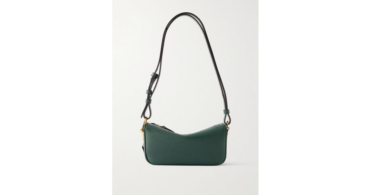 Gucci Horsebit 1955 Mini Textured-Leather Shoulder Bag in Green | Lyst