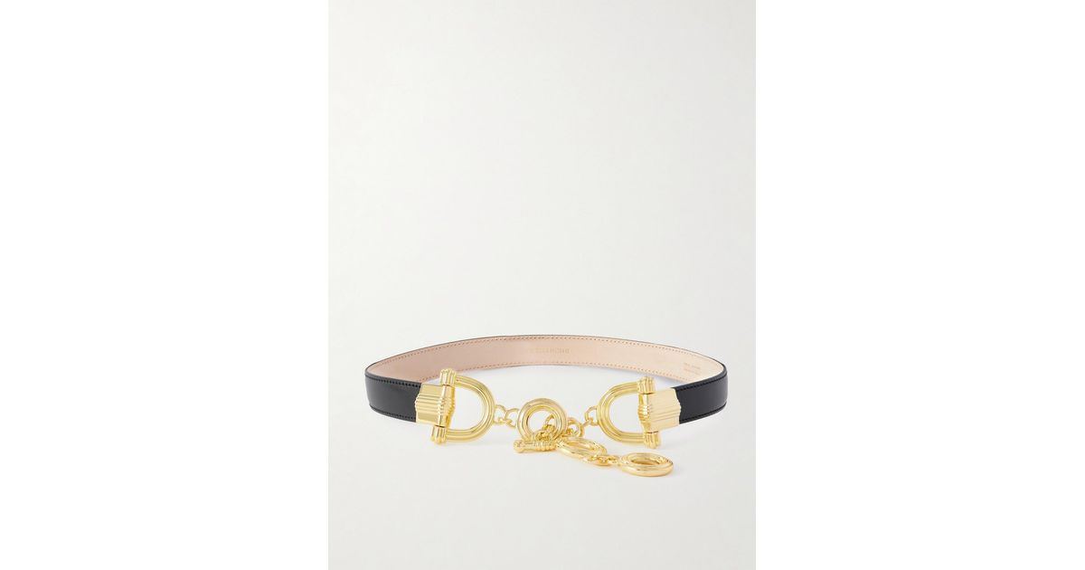 DEHANCHE Elysées-Plated And Leather Belt in Natural | Lyst UK