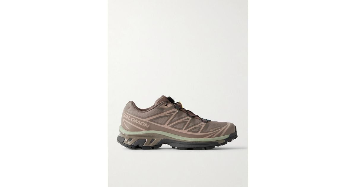 Salomon Xt-6 Rubber-Trimmed Gore-Tex Mesh Sneakers in Brown | Lyst