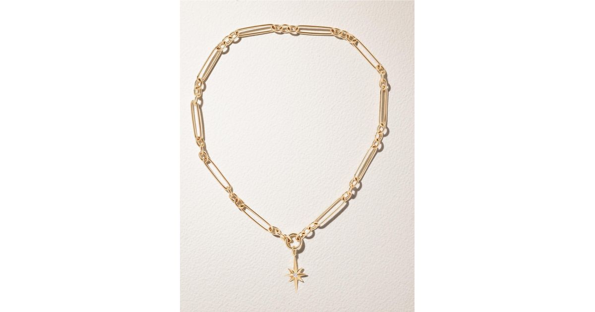 Lucy Delius Fluted Star Trombone Link 14-Karat Recycled Diamond ...