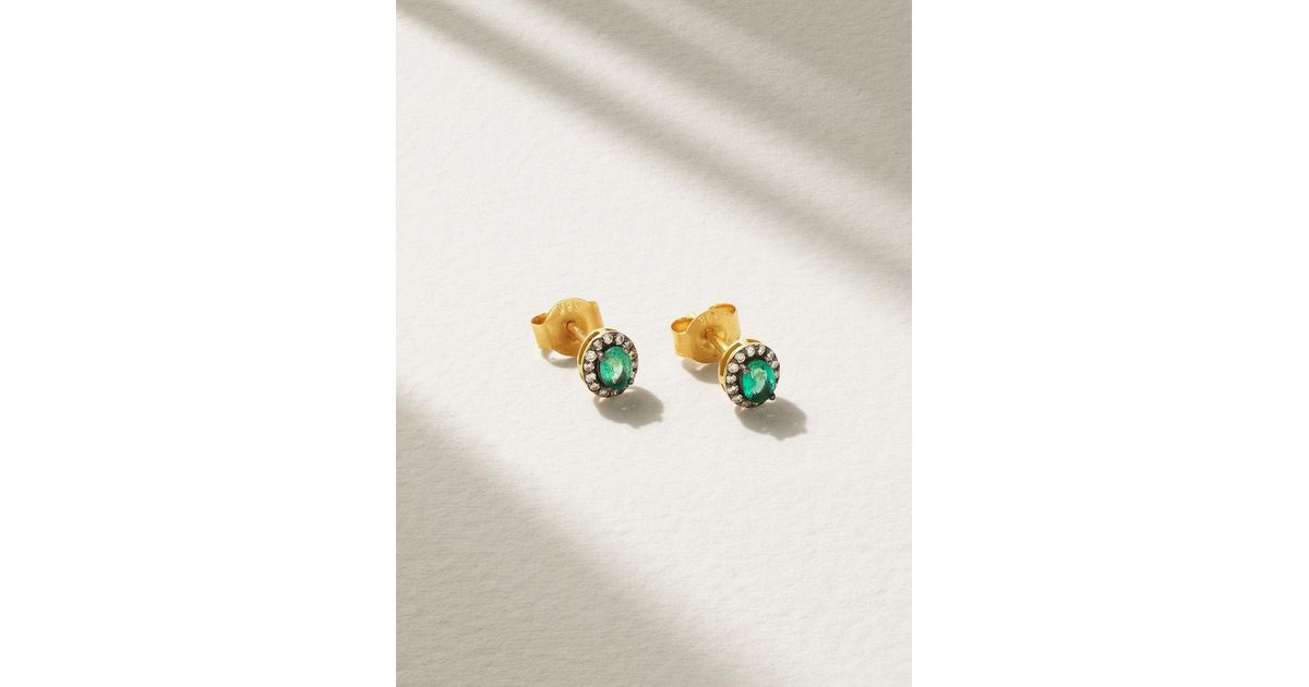 AMRAPALI LONDON Rajasthan Mini Rhodium-Plated 18-Karat, Emerald And ...