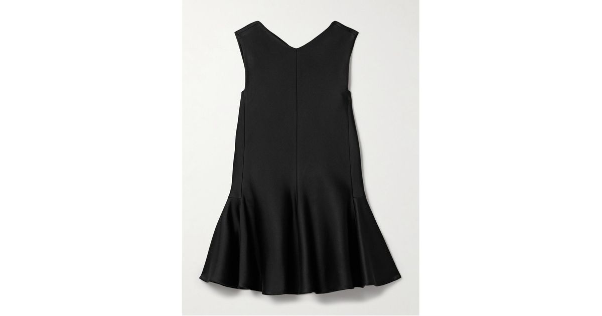 Khaite Mel Crepe Mini Dress in Black | Lyst