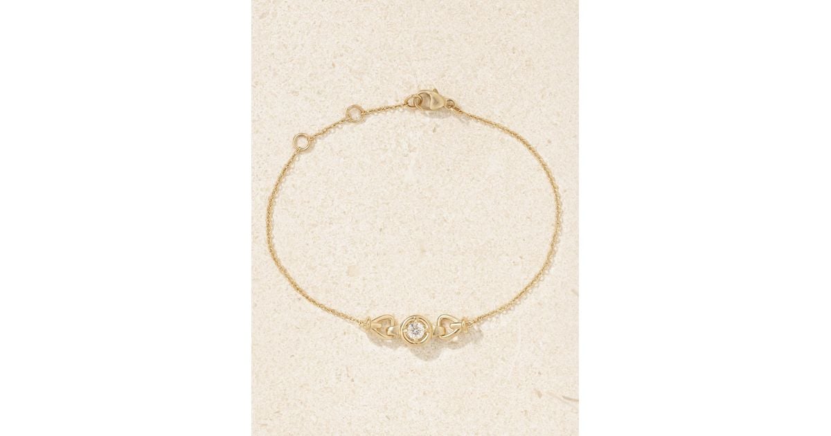 STONE AND STRAND Silvia 14-Karat Diamond Bracelet in Natural | Lyst