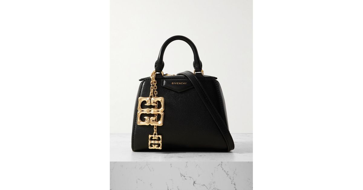 Givenchy Antigona Cube Embellished Textured-Leather Shoulder Bag in ...