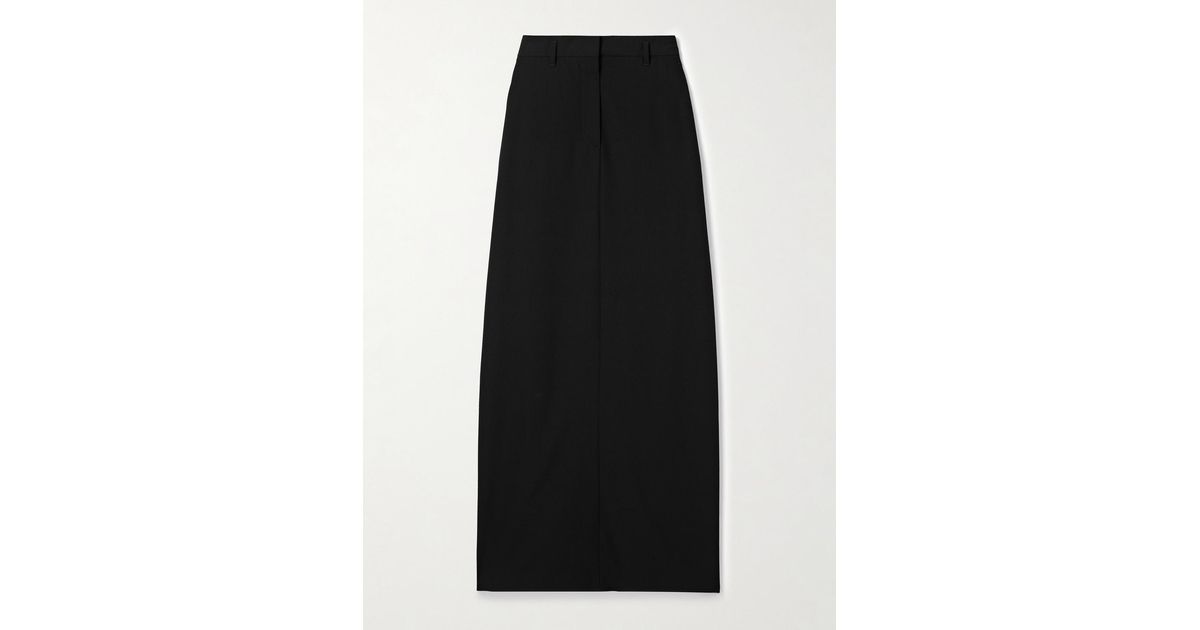 The Row Seraphyne Wool Maxi Skirt in Black | Lyst