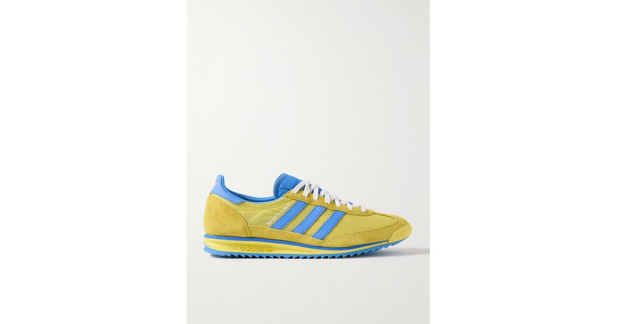 adidas Originals Sporty & Rich Sl72 Suede And Leather-Trimmed Shell ...