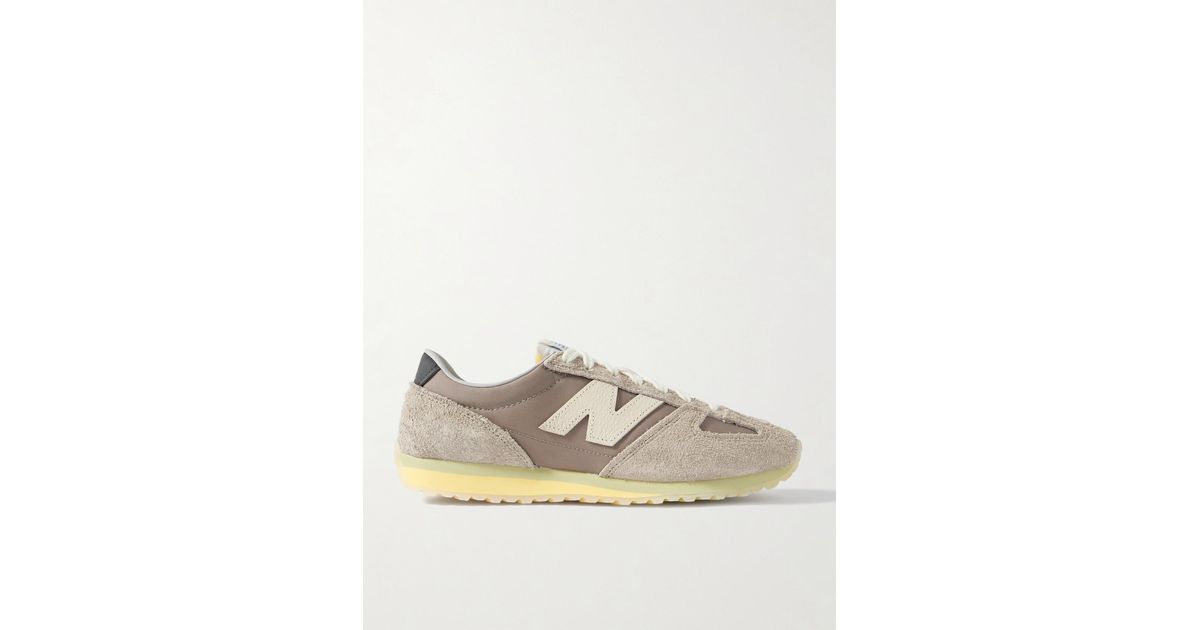 New Balance 471 Suede- And Leather-Trimmed Canvas Sneakers in Natural ...