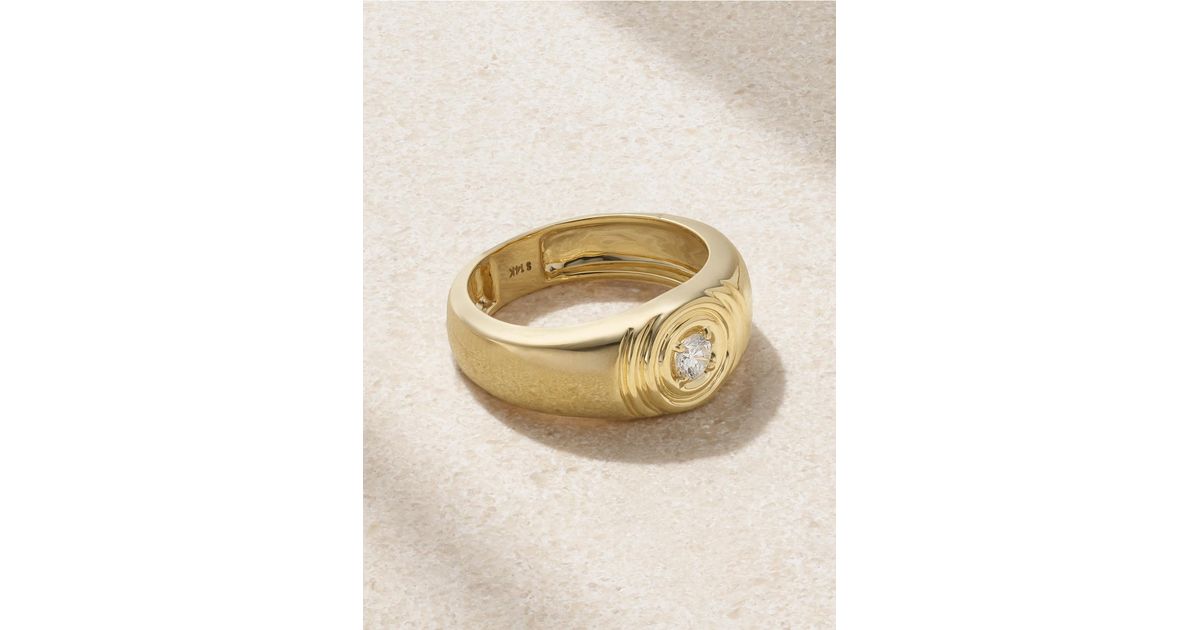 STONE AND STRAND Silvia 14-Karat Diamond Ring in Natural | Lyst