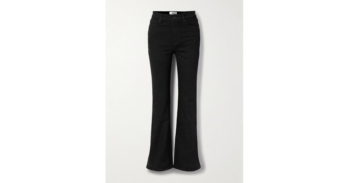 FRAME The Arrow High-Rise Bootcut Jeans in Black | Lyst