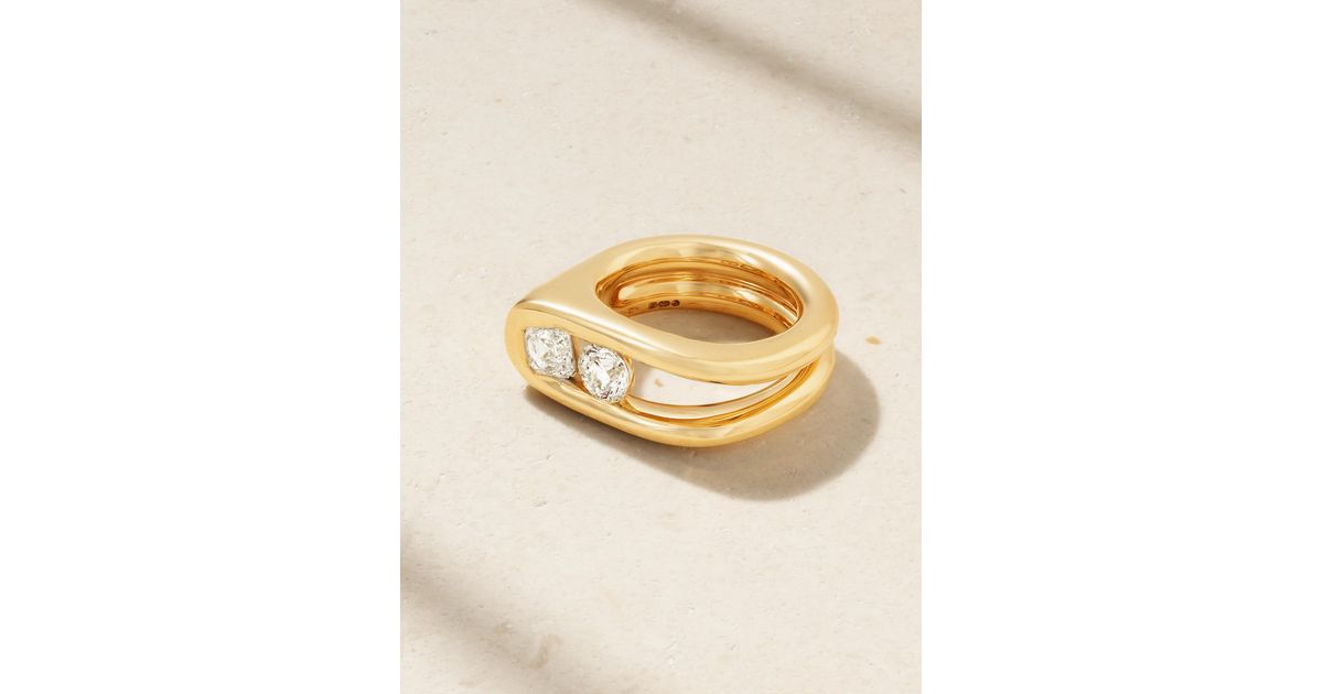 UNIFORM OBJECT Impact 18-Karat Diamond Ring in Natural | Lyst