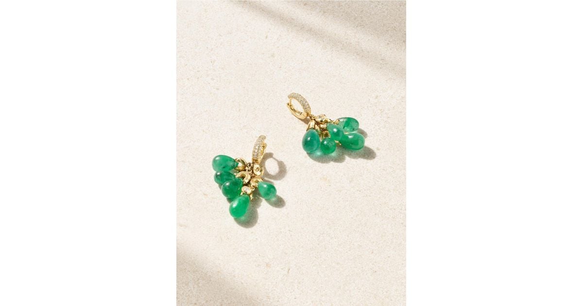 Octavia Elizabeth Emerald Parrot Fish 18-Karat Recycled, Emerald And ...