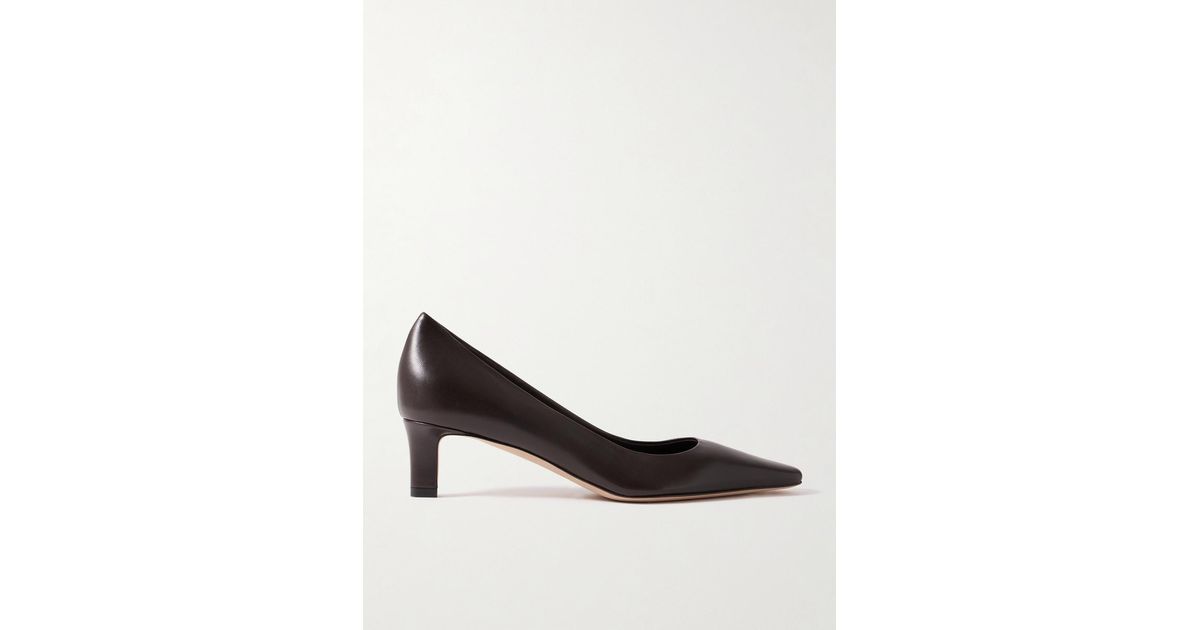 The Row Carla Leather Pumps in Brown | Lyst UK