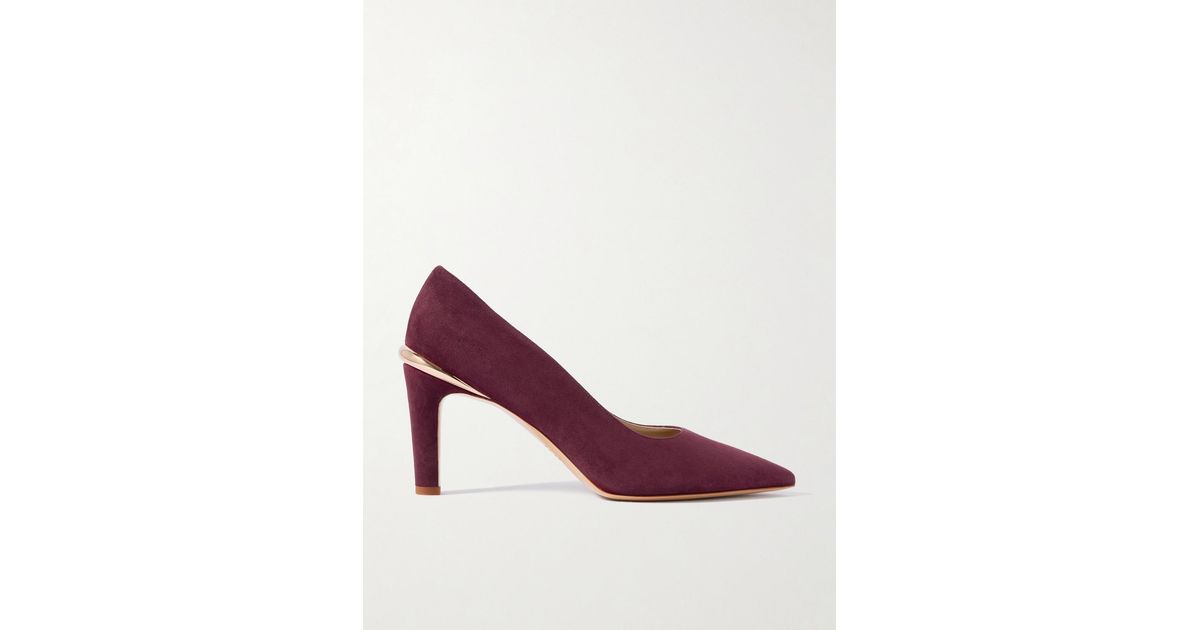 Gabriela Hearst Edwina 75 Suede Pumps in Pink | Lyst